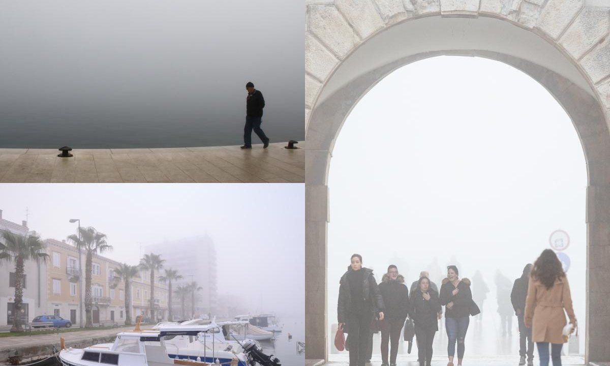 Gusta morska magla 'progutala' Zadar, Šibenik, Makarsku...Kako nastaje ...