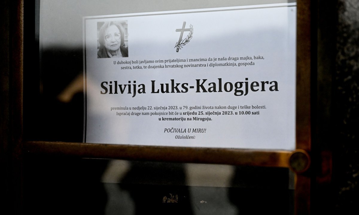 [FOTO] Na Zagrebačkom krematoriju pokopana legendarna novinarka Silvija ...