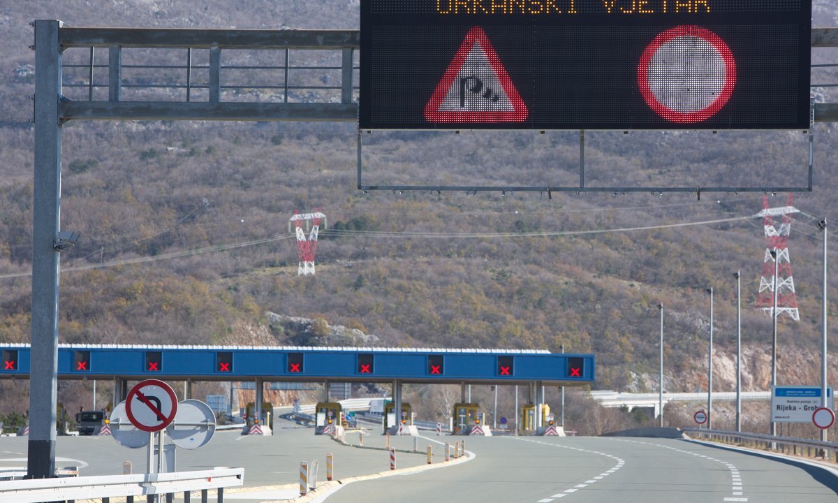 Jak vjetar otežava promet na Jadranskoj magistrali - tportal