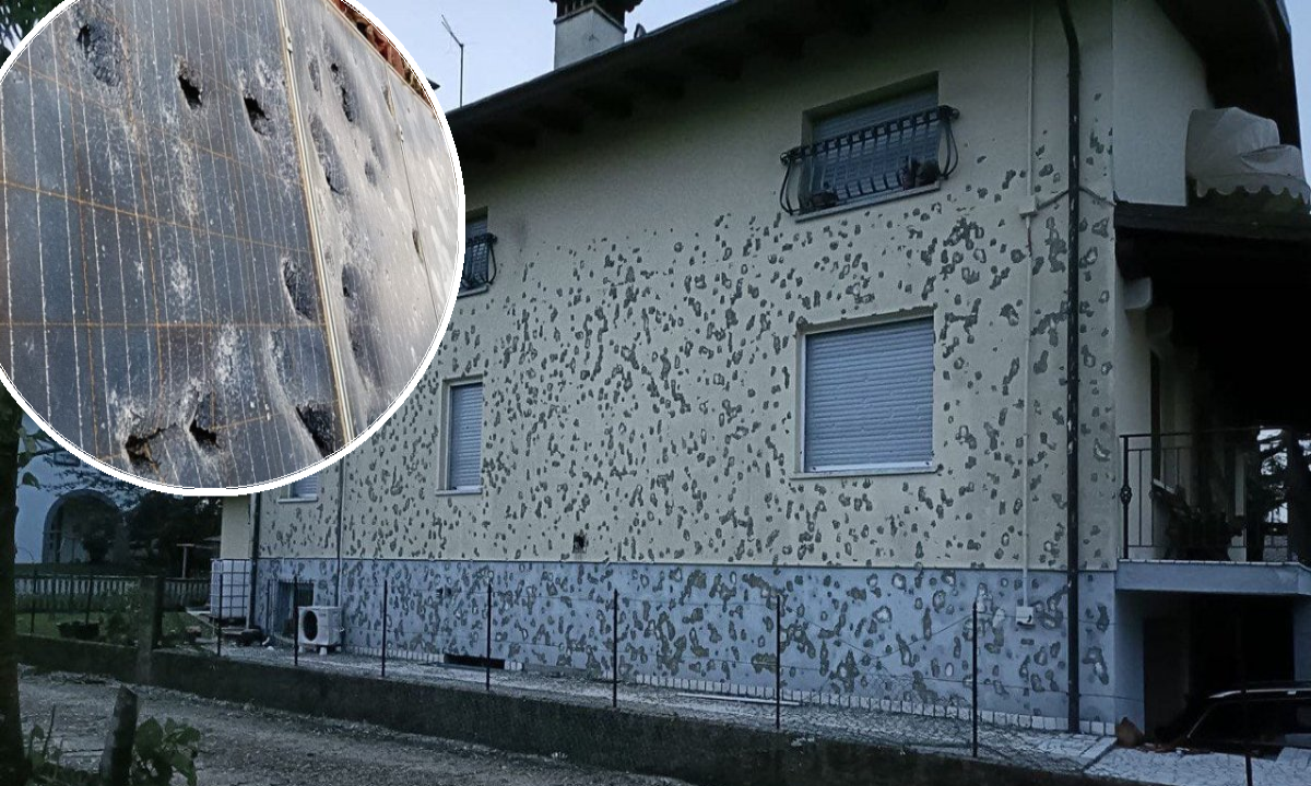 Tuča promjera 20 cm doslovno izrešetala kuće, solarni paneli poderani ...