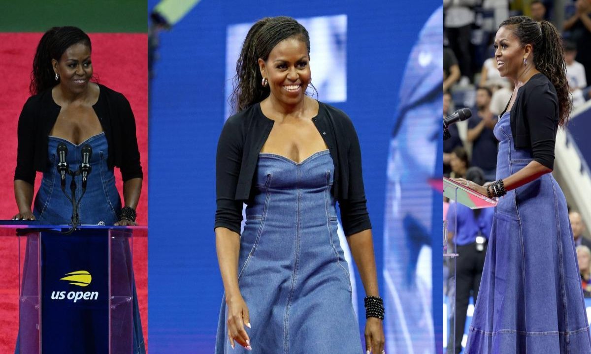 Michelle Obama pokazuje da je traper haljina laskav izbor bez obzira na ...