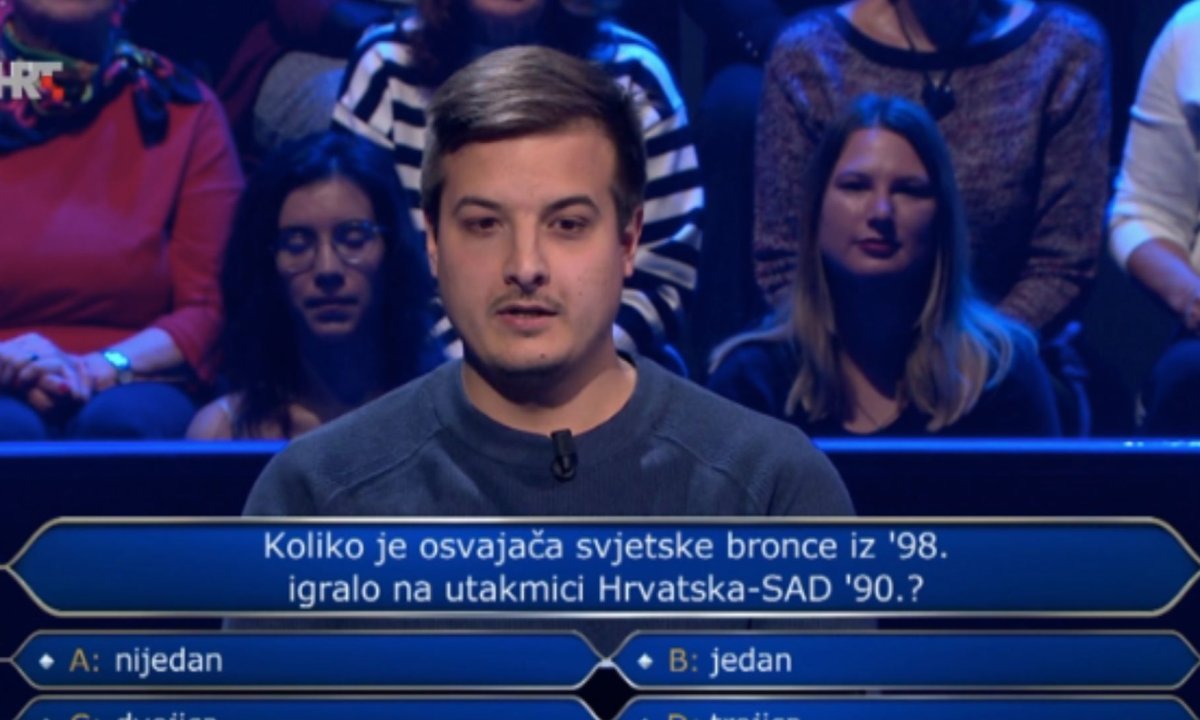 Student iz Zaprešića zapeo na nogometnom pitanju za 18.000 eura, znate li vi odgovor? - tportal