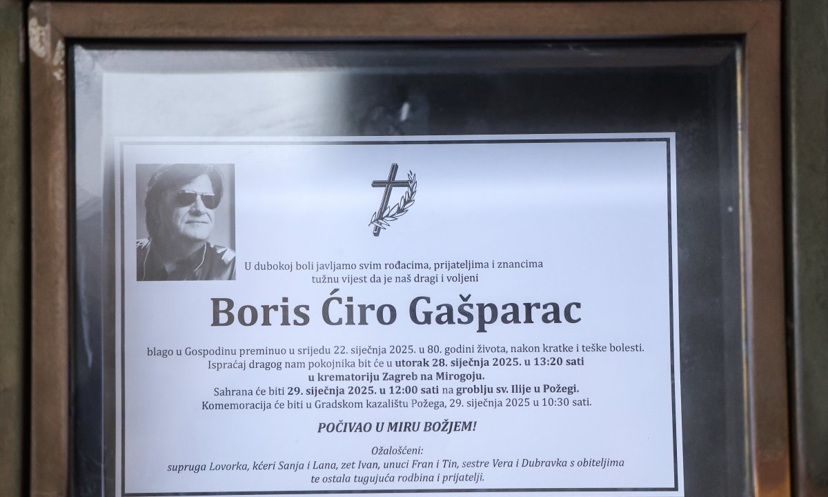 Uz zvukove voljene tambure na posljednji počinak ispraćen Ćiro Gašparac ...