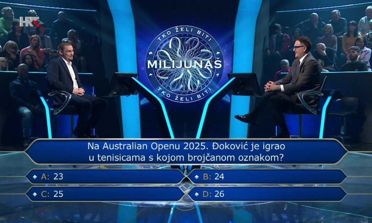 Nastavnik iz Pule u 'Milijunašu' odustao na pitanju za 64.000 eura - tportal