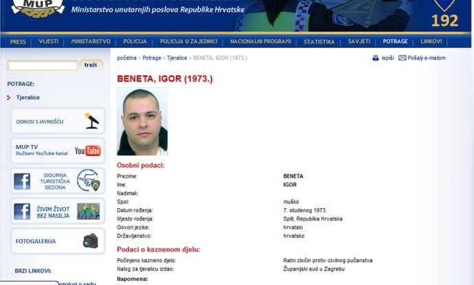 Odbjegli optuženik za ratni zločin Igor Beneta objesio se u šumi - tportal