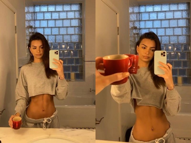 Krati vrijeme u izolaciji: Emily Ratajkowski pokazala svoj besprijekorni struk u trendi topiću ...