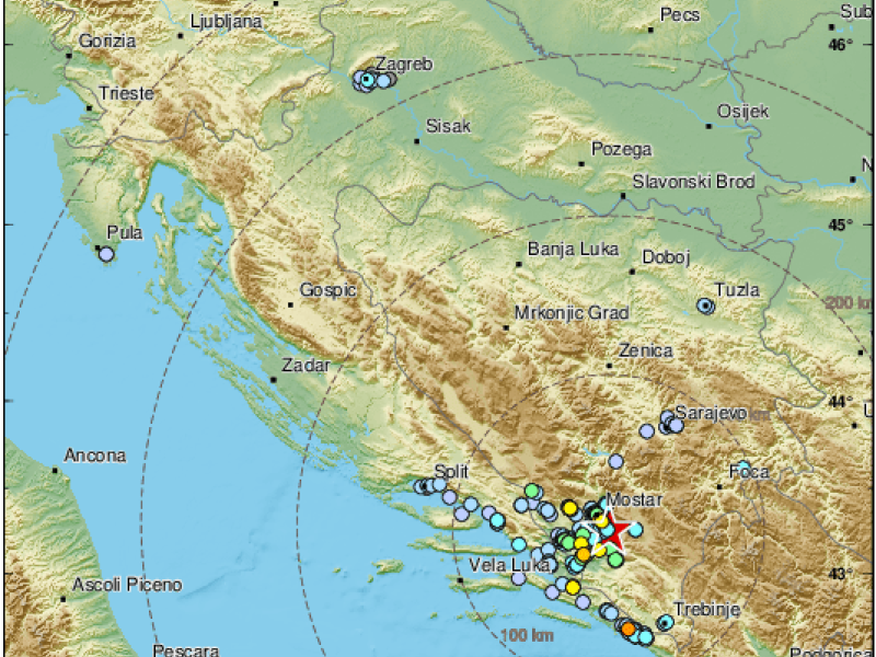 Potres od 4,2 Richtera zatresao Hercegovinu, osjetio se i u Hrvatskoj - tportal