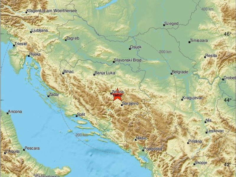 Potres od 3,8 stupnjeva po Richteru pogodio BiH - tportal