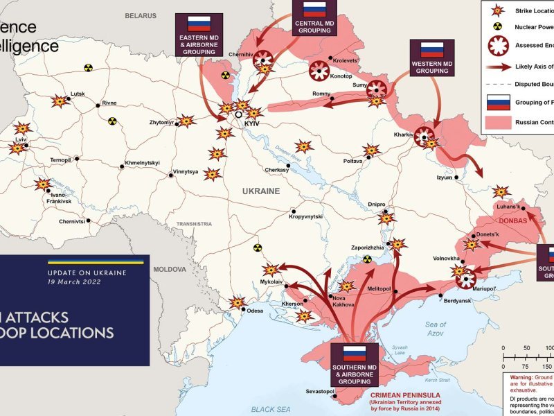 Britanci objavili kartu: Pogledajte kakvo je stanje na bojištu u ...