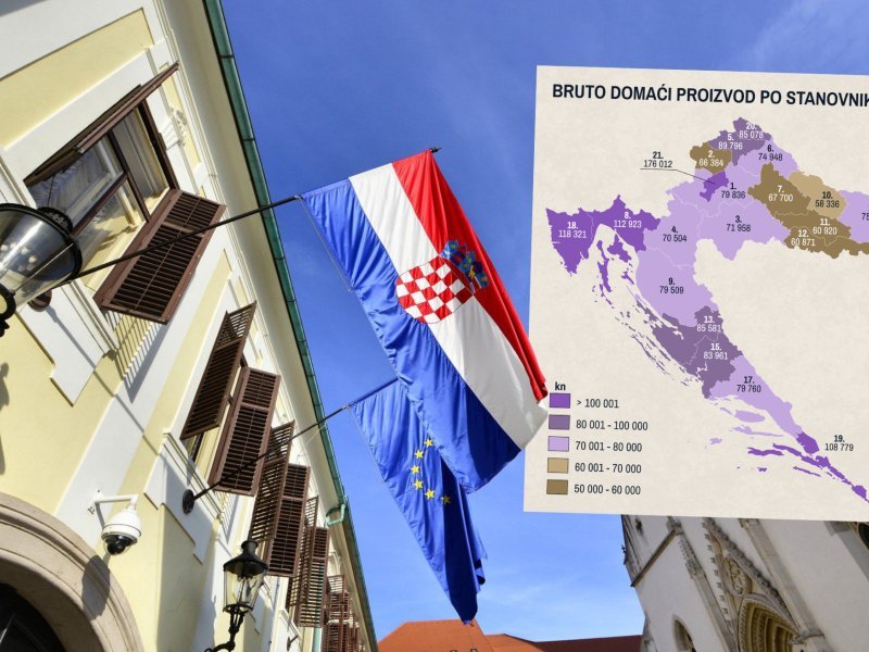 Pogledajte koliki je BDP u vašoj županiji u odnosu na neke svjetske ...