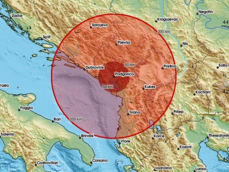 Potres magnitude 3.2 pogodio Crnu Goru - tportal