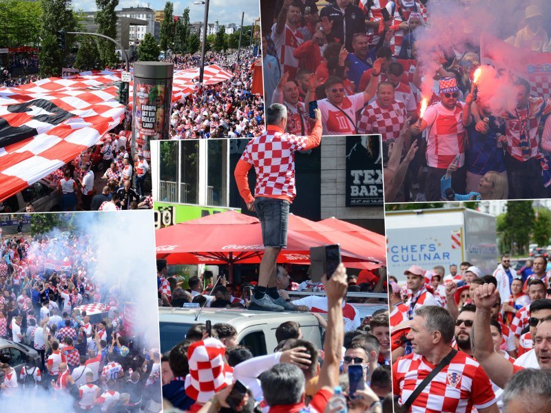 Pogledajte hrvatsko ‘ludilo' uoči Albanije; zastava, bakljada i pjesma ...