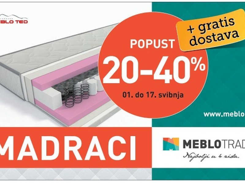 Super popust na vrhunske modele madraca do 17.05. - tportal