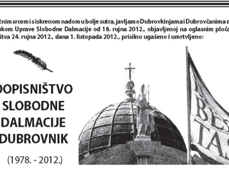 Osmrtnica Slobodne Dalmacije - tportal
